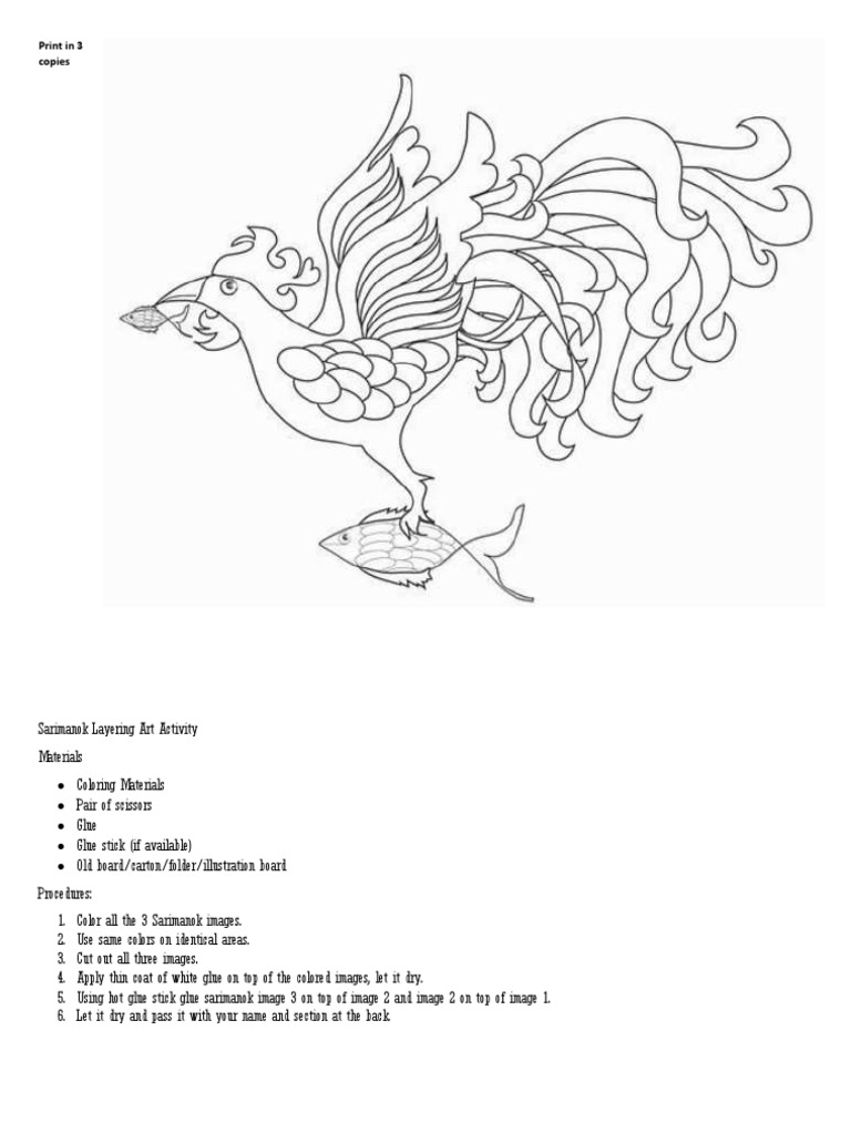 Sarimanok Layering Art Activity | PDF
