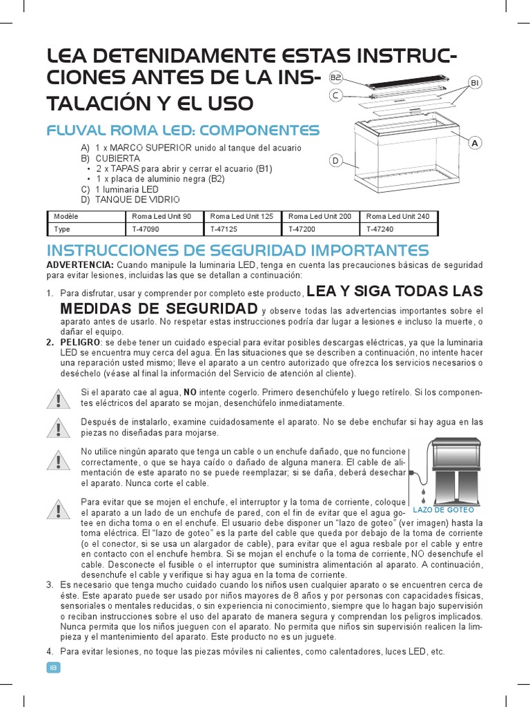 Manual Roma Led | PDF | Enchufes y tomas de corriente alterna | Acuario