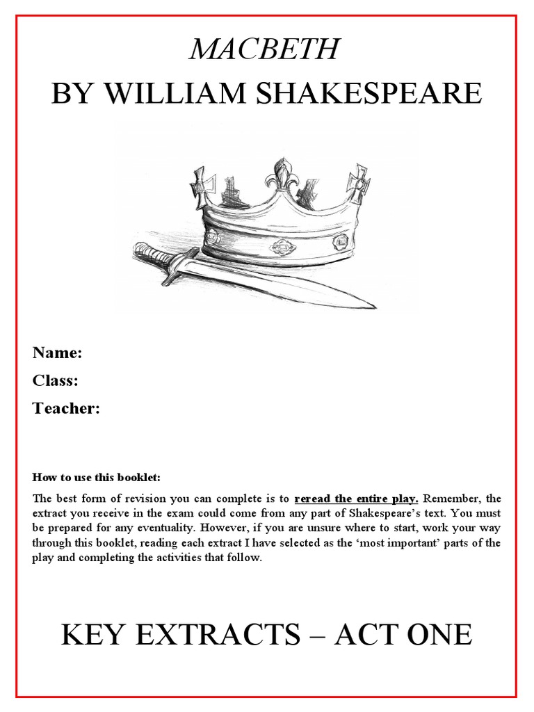 Key Extracts Booklet | Download Free PDF | Macbeth