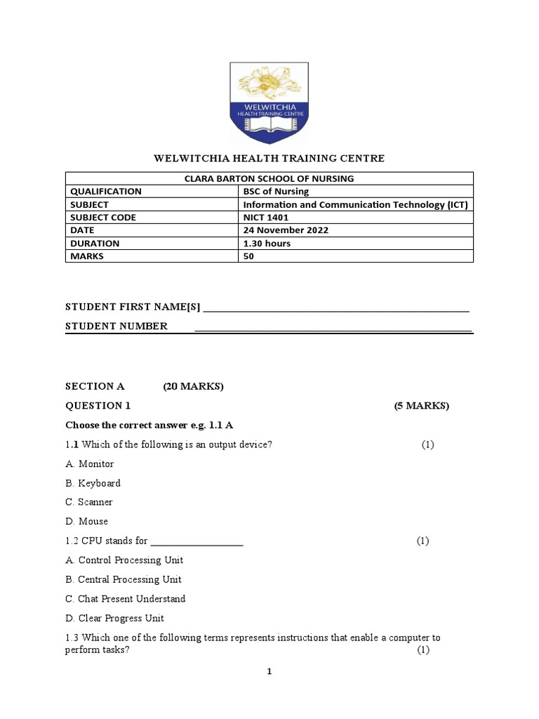 Ict Test 3 | PDF | Antivirus Software | Computer Hardware