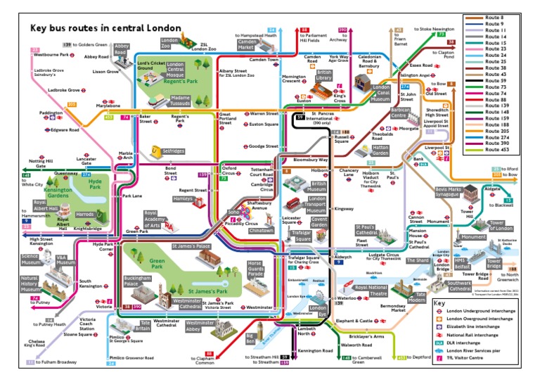 Key Bus Routes in Central London: Regent's Park | PDF