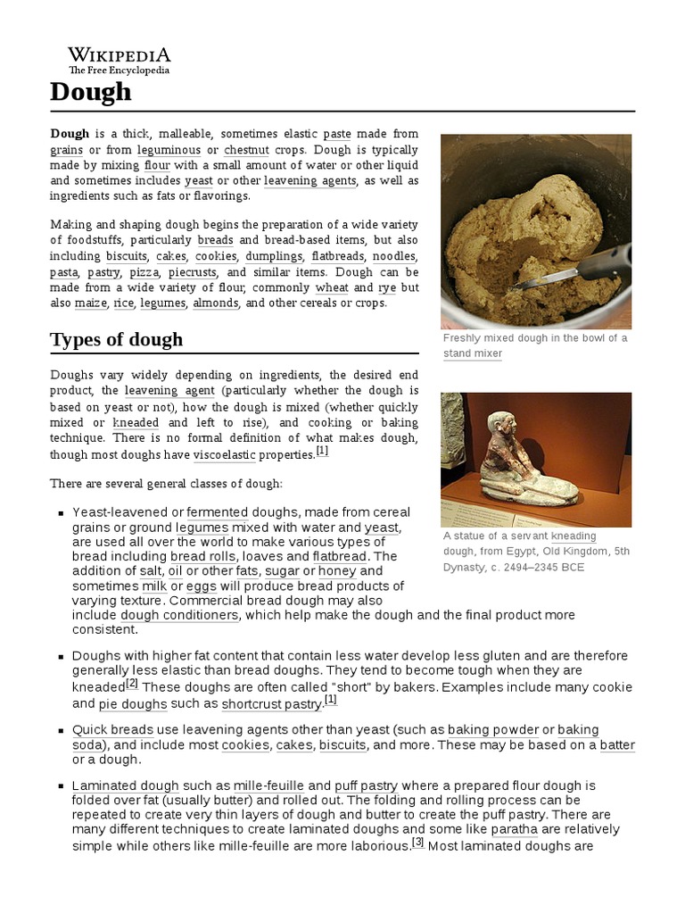 Types of Dough | PDF | Dough | Breads