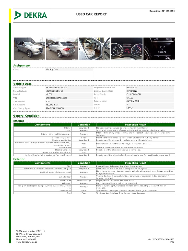 Used Car Report: Assignment | PDF
