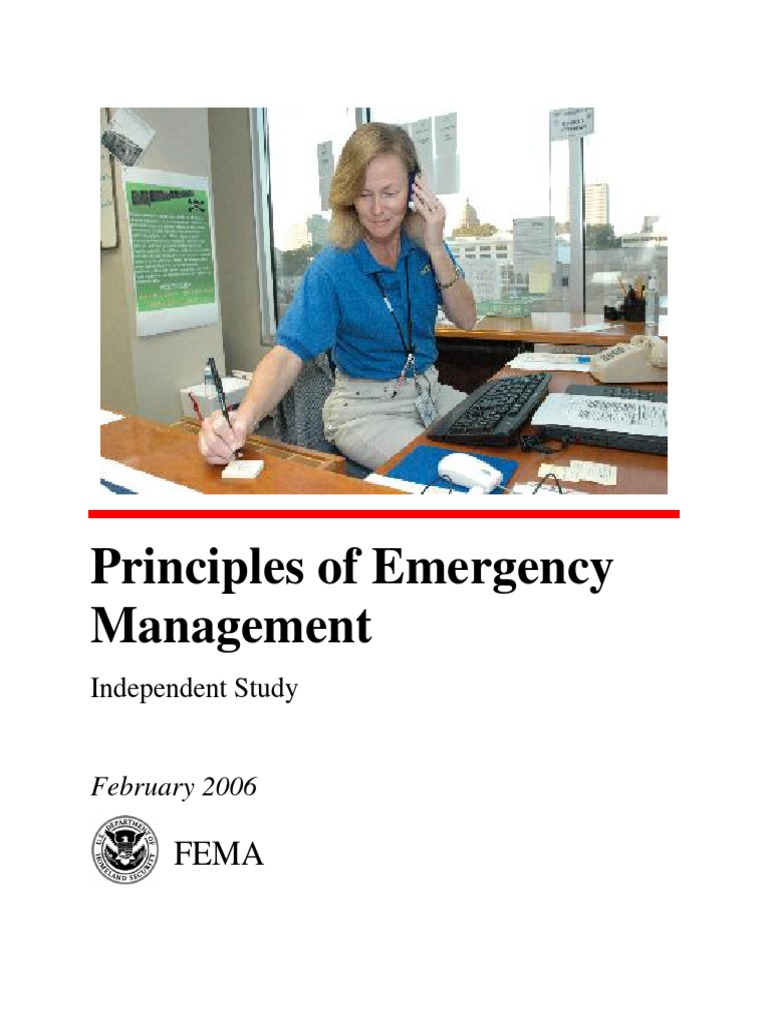 Principles of Emergency Management: Independent Study | PDF
