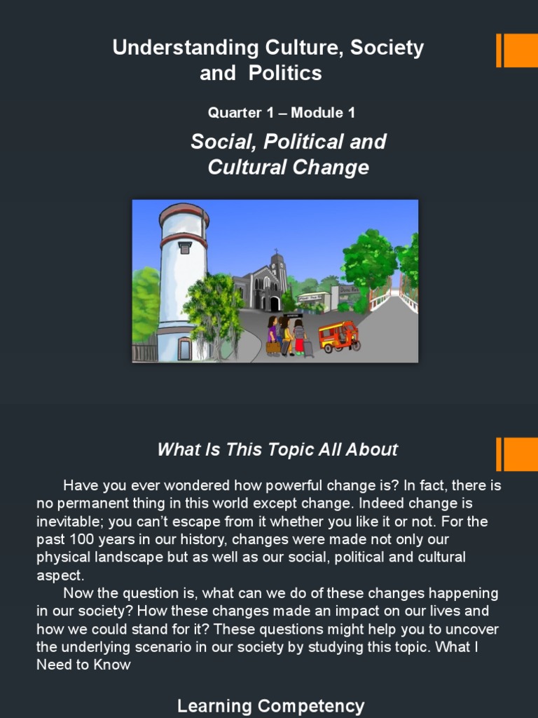 Social, Political, and Cultural Change | PDF | Governance | Society