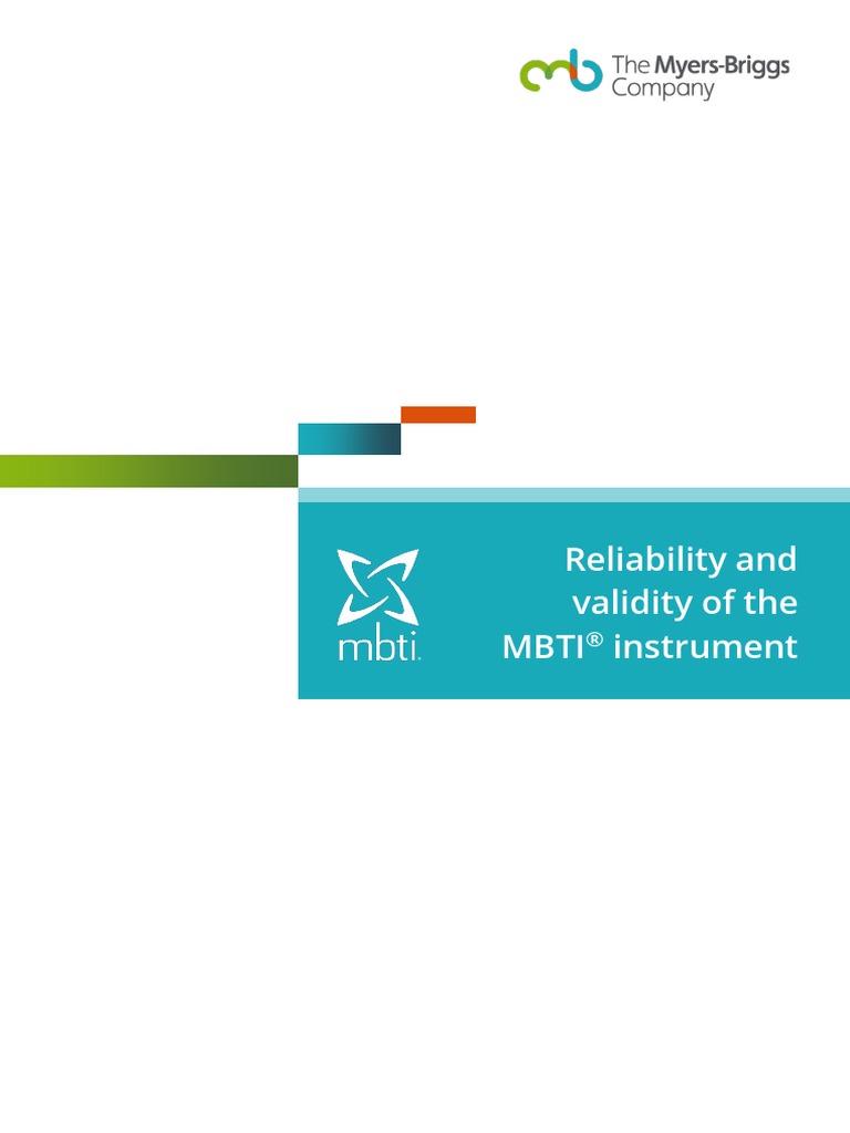 MBTI Reliability and Validity Info | PDF | Validity (Statistics) | Behavioural Sciences