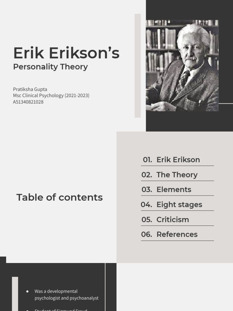 Erik Erikson's Eight Stages of Psychosocial Development: An Overview of His Highly Influential ...