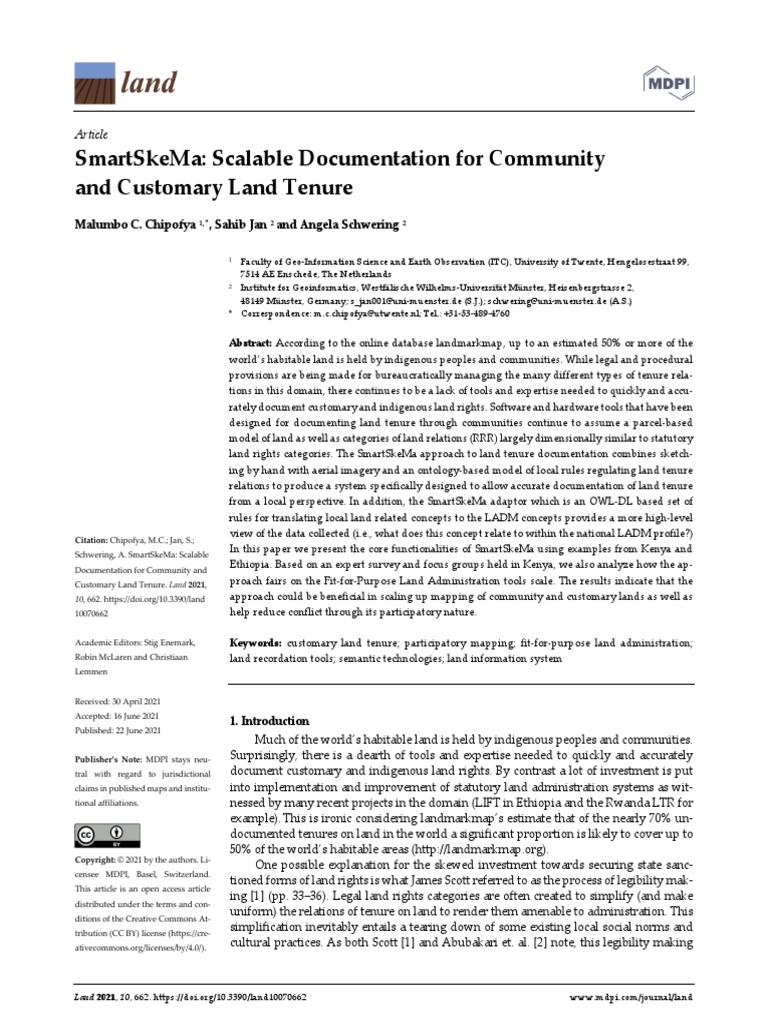 SmartSkeMa: Scalable Documentation For Community and Customary Land ...