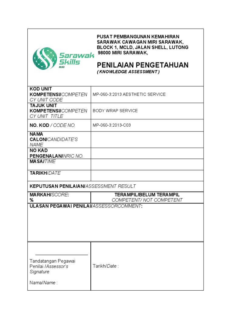 Penilaian Pengetahuan - Panduan | PDF