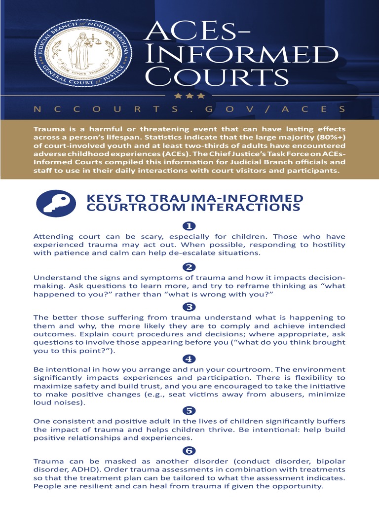 ACEs Informed Courts Bench Card | Download Free PDF | Psychological ...