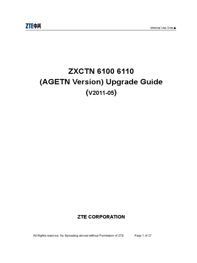 ZXCTN 6100 6110 (Agent Version) Upgrade Guide | PDF | File Transfer ... ZXCTN 6100 6110 (Agent Version) Upgrade Guide | PDF | File Transfer ...