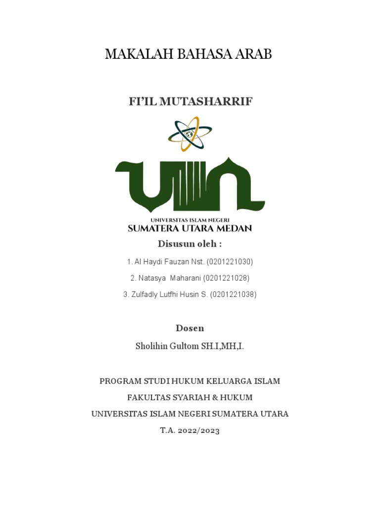 Makalah Bahasa Arab 2 | PDF Makalah Bahasa Arab 2 | PDF