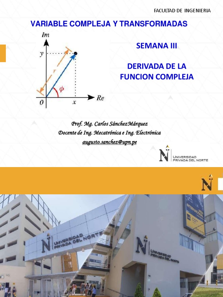 Semana 3. Derivada de Funcion Compleja | PDF | Función holomorfa ...