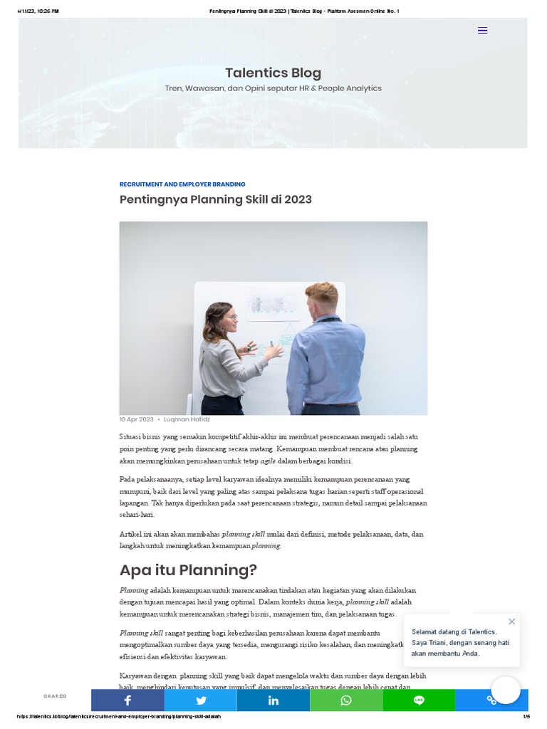 Pentingnya Planning Skill Di 2023 - Talentics Blog - Platform Asesmen ...