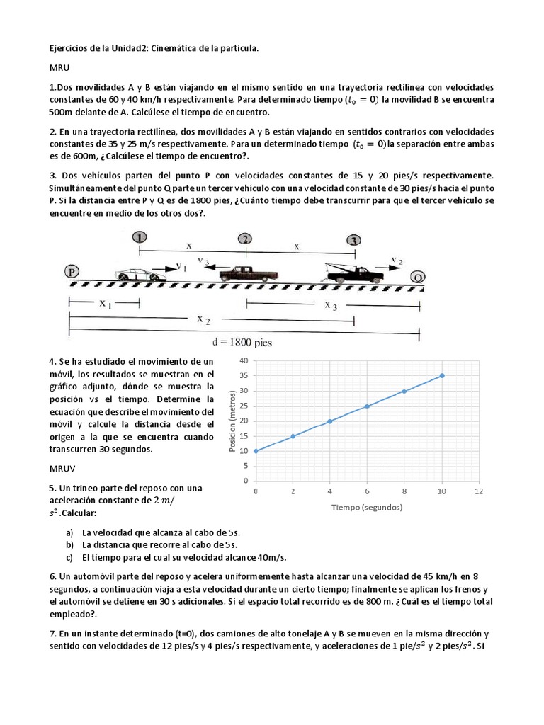 Práctica-3- Unidad 2_Cinemática de la partícula | PDF | Velocidad | Cinemática