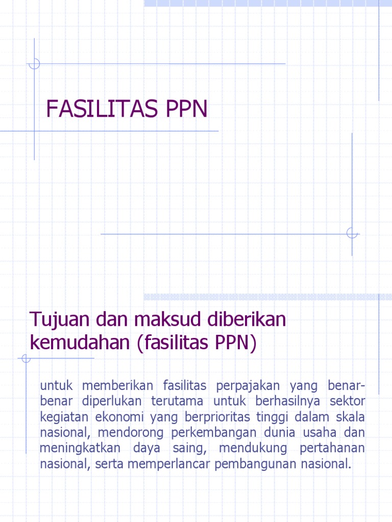 Fasilitas PPN | PDF