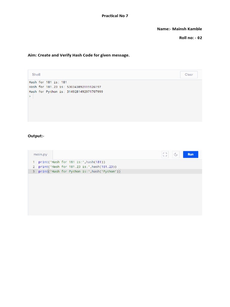 Nis Practical NO 7 Mainsh | PDF