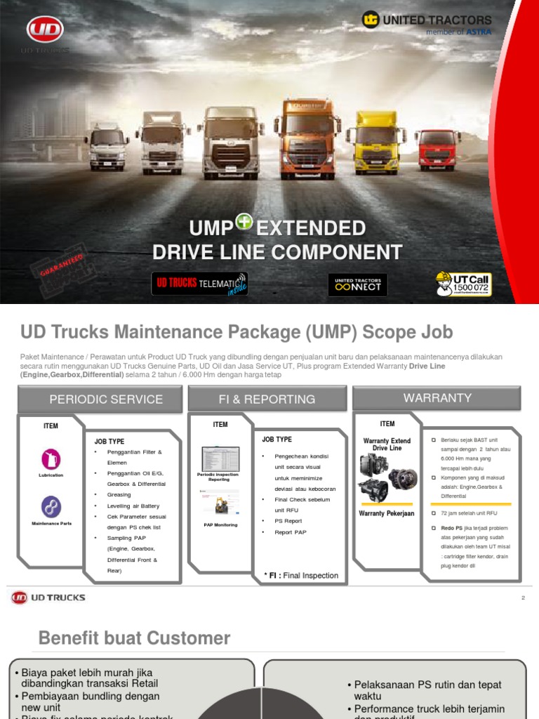 Ump Extended Drive Line Component: Ud Trucks | PDF | Teknologi & Rekayasa