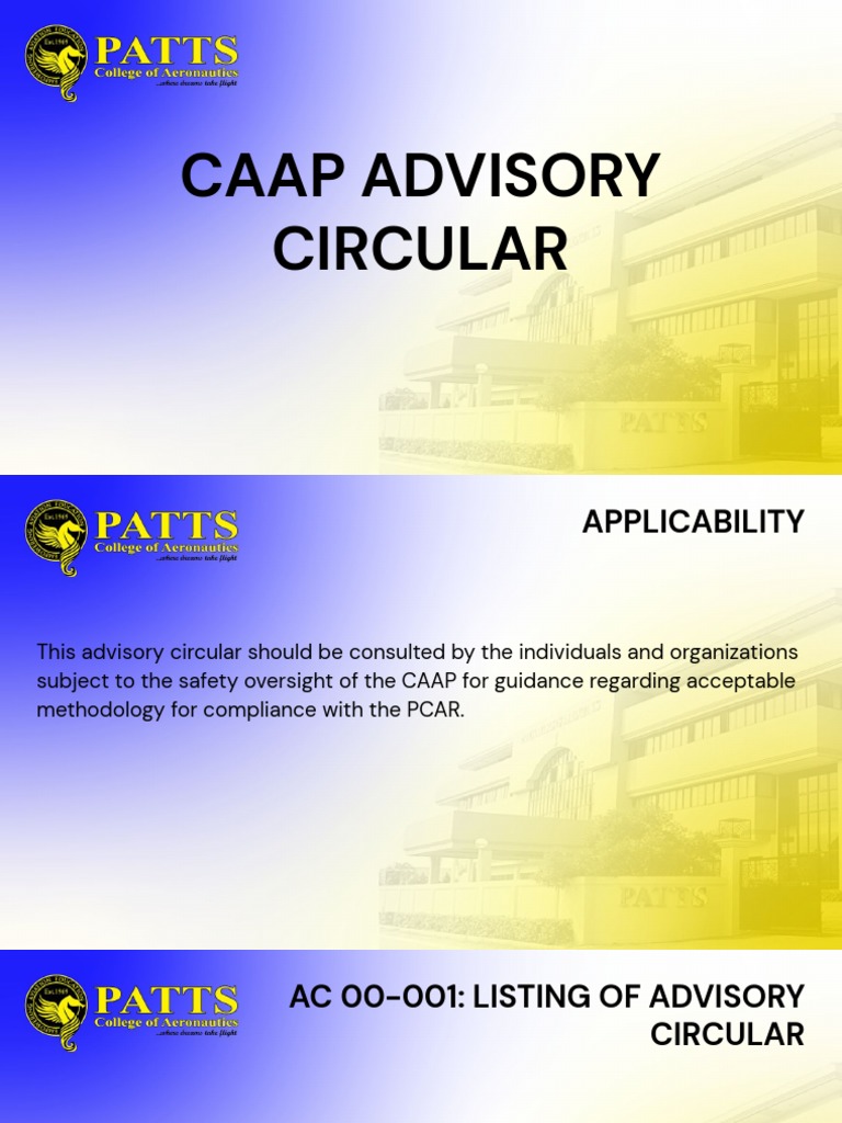 CAAP ADVISORY CIRCULAR | PDF
