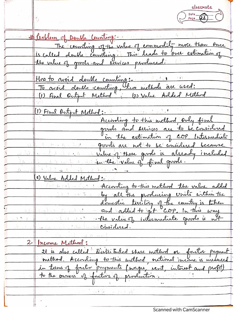 #8 Problem of Double Counting, Income Method - Procedure, Precautions ...