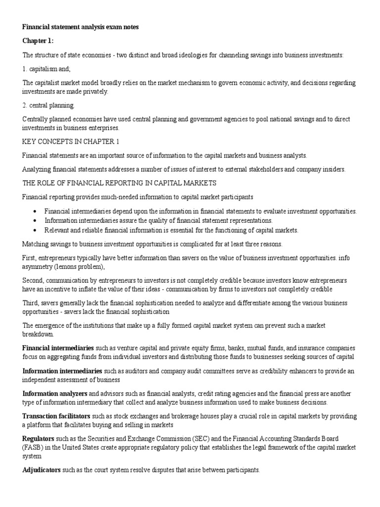 Financial Statement Analysis Overview | PDF | Accounting | Financial ...