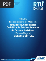 Cese de Actividades SAT: Guía Virtual | PDF