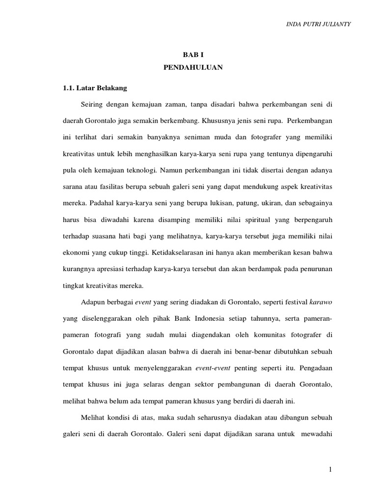 Gorontalo Art Galery | PDF
