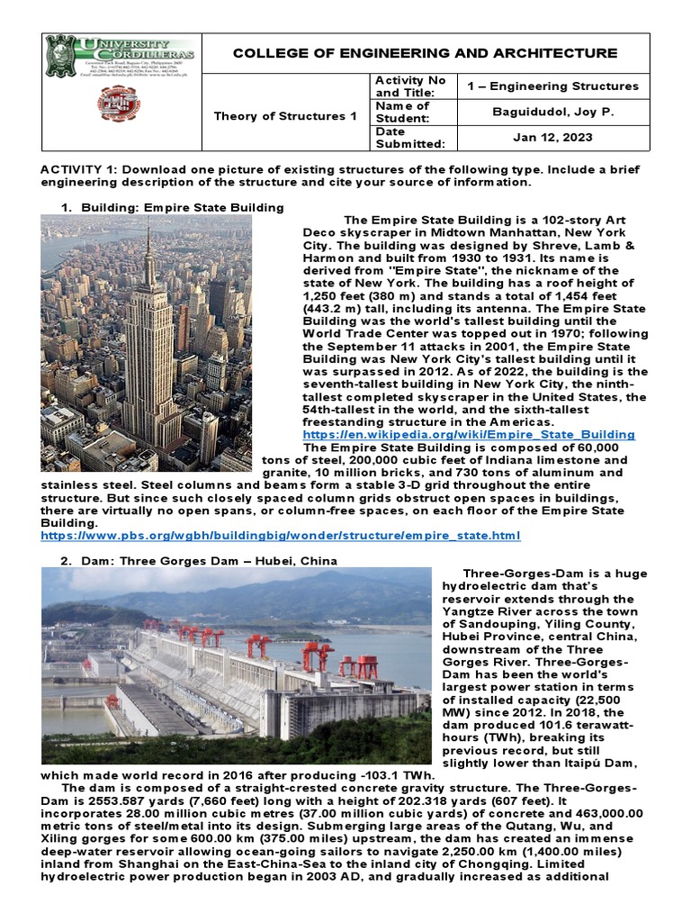 Activity1 Theory1 | PDF | Dam | Civil Engineering