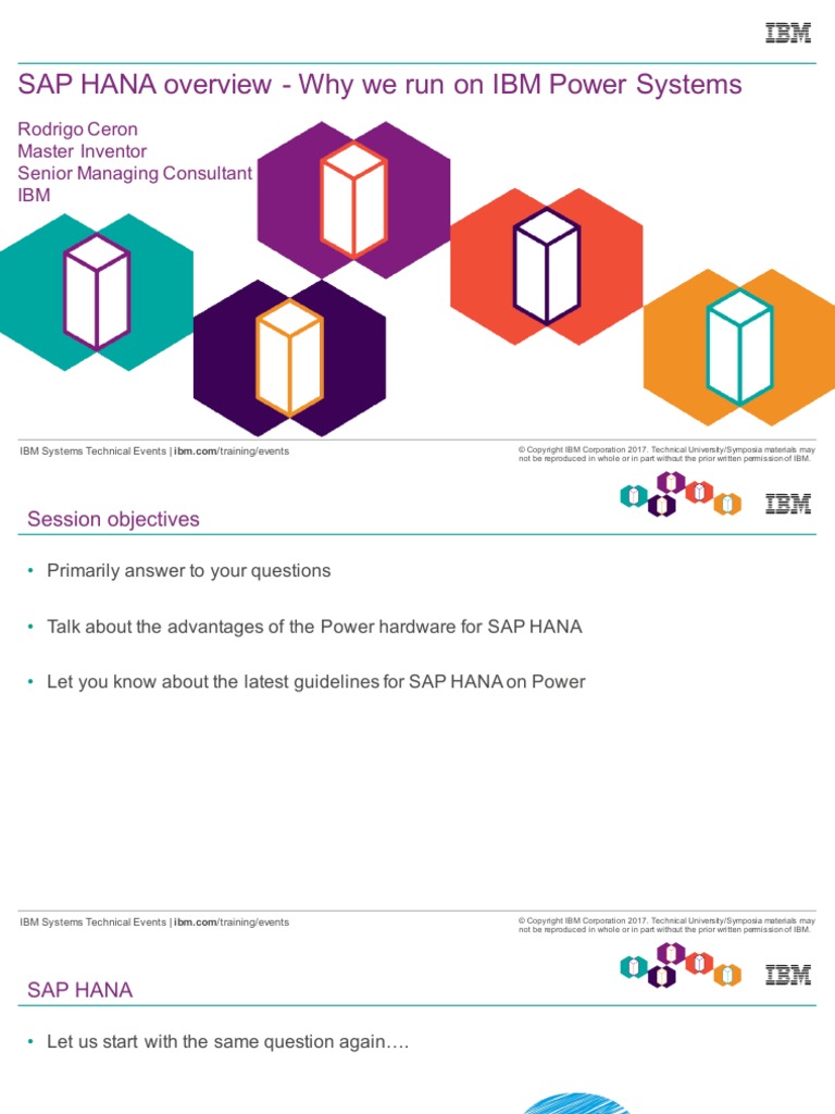 SAP HANA Overview - Why We Run On IBM Power Systems | PDF | Software ...