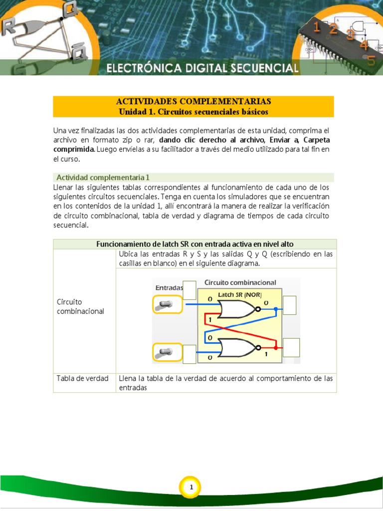 Actividad 1 Sistemas Secuenciales | PDF | Ingeniería Informática | Tecnología digital