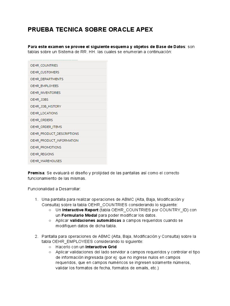 Examen APEX | Descargar gratis PDF | Script Java | Tecnologías de la ... Examen APEX | Descargar gratis PDF | Script Java | Tecnologías de la ...