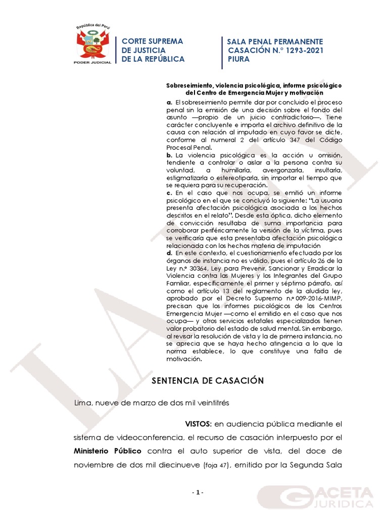 Informes psicológicos del CEM sí son equiparables a pericia institucional y no necesitan ...