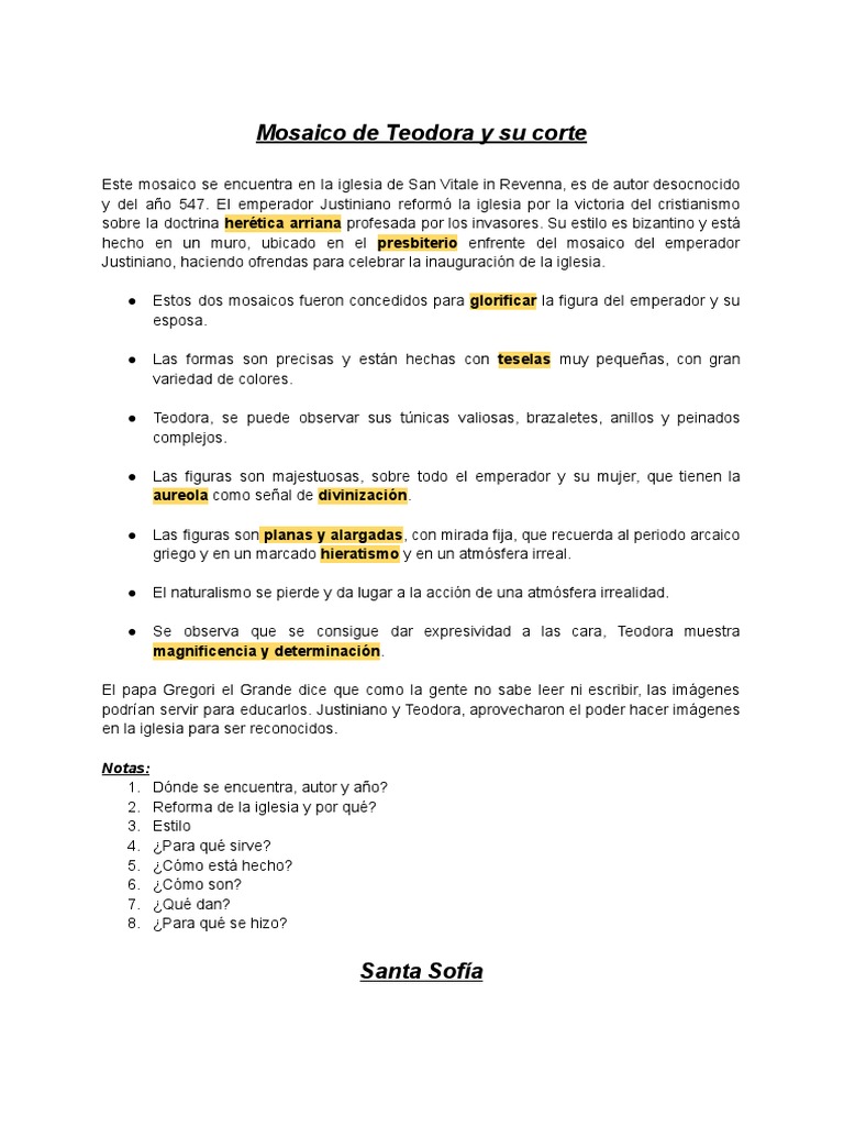 Mosaico de Teodora y Santa Sofía | PDF | Hazme | Diseño arquitectonico