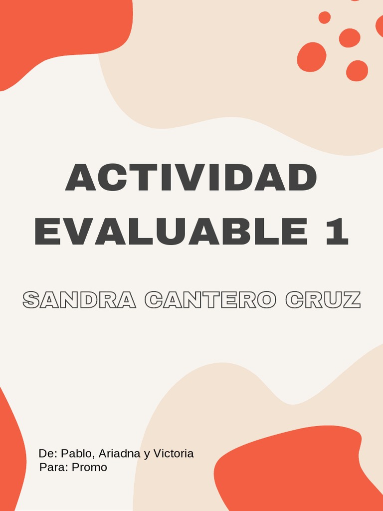 Actividad Evaluable 1: Sandra Cantero Cruz | PDF | Psicoterapia | Conceptos psicologicos