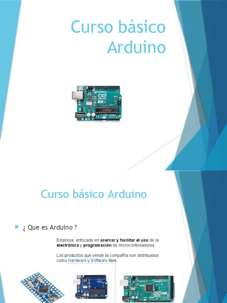 Presentación Curso Arduino | PDF | Arduino | Software