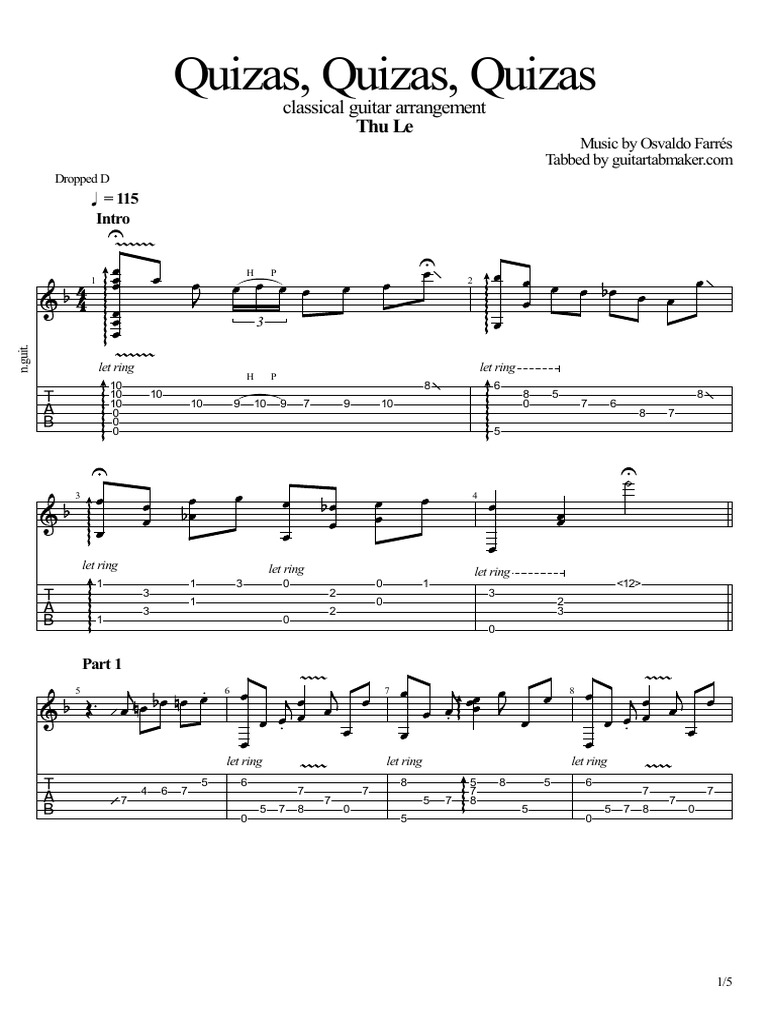 Quizas, Quizas, Quizas (Thu Le) | PDF | Guitar Family Instruments ... Quizas, Quizas, Quizas (Thu Le) | PDF | Guitar Family Instruments ...