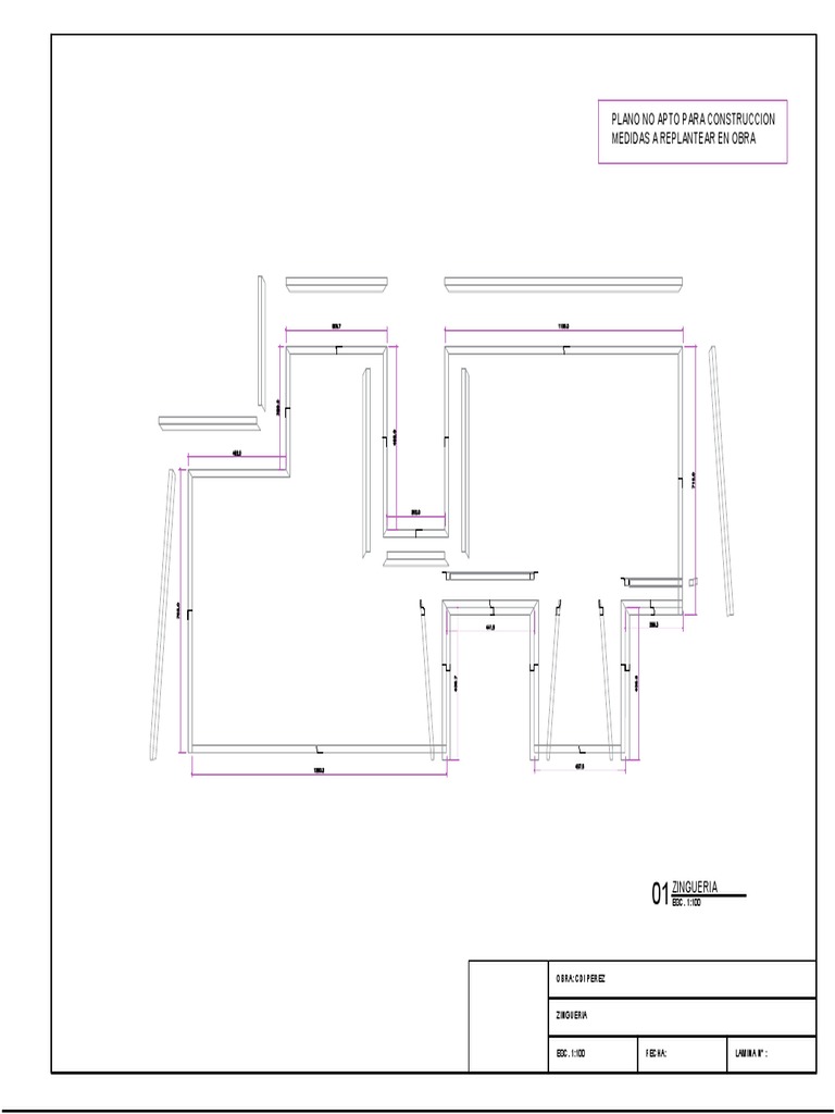 Plano No Apto para Construccion Medidas A Replantear en Obra | PDF