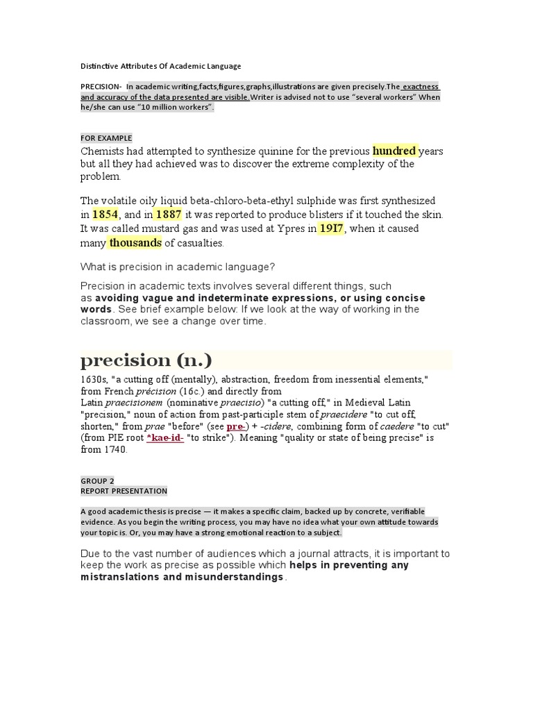 Distinctive Attributes of Academic Language | PDF