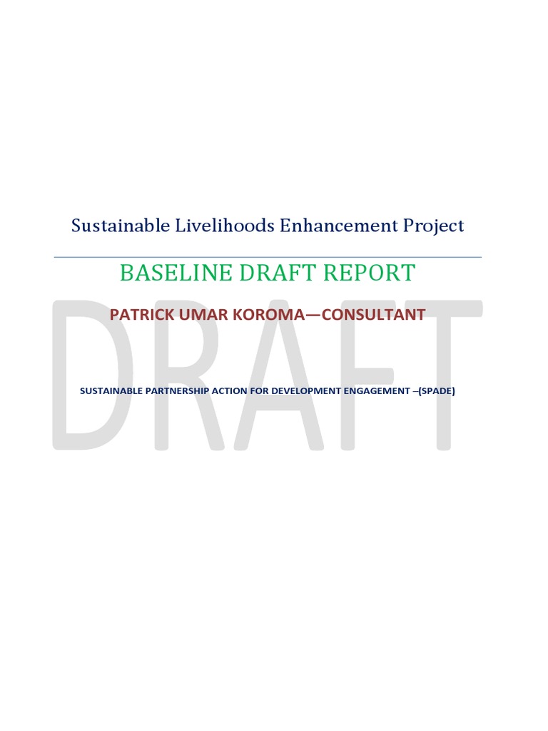 Baseline Draft Report: Sustainable Livelihoods Enhancement Project ...