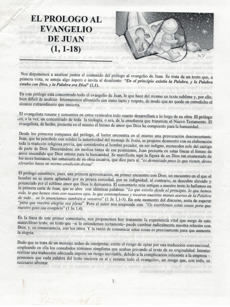 El Prologo Al Evangelio de Juan (1, 1-18) | PDF
