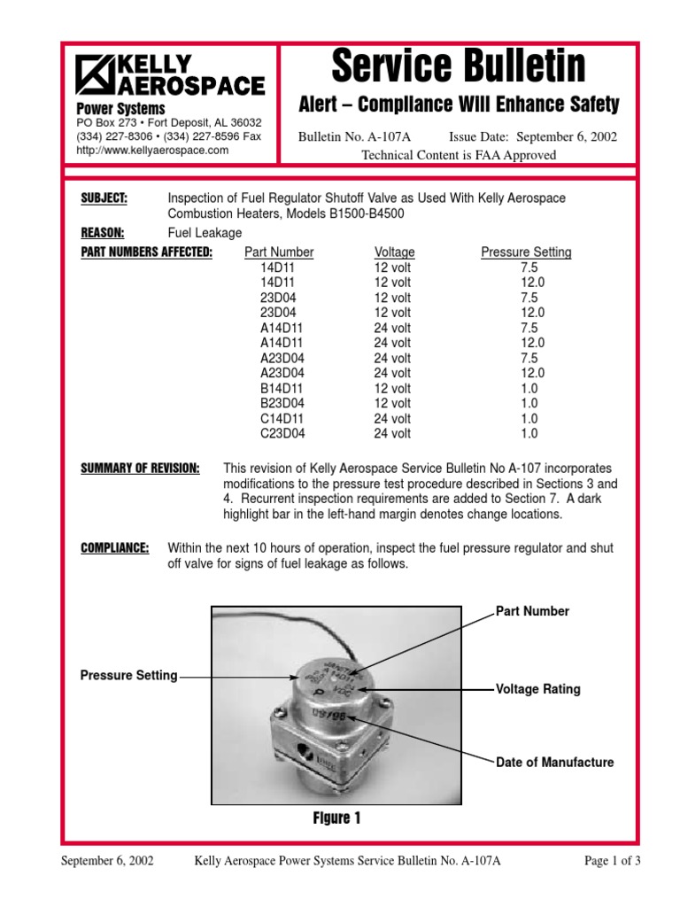 SB Kelly A-107A | PDF | Valve | Mechanical Engineering