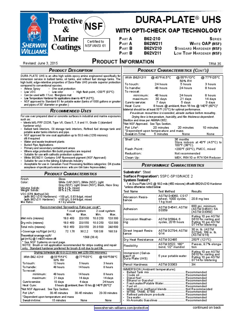 Tds-Duraplate Uhs | PDF | Concrete | Epoxy