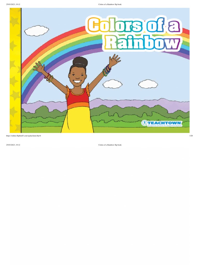 Rainbow Colors Flip Book Guide | PDF | Sports & Recreation