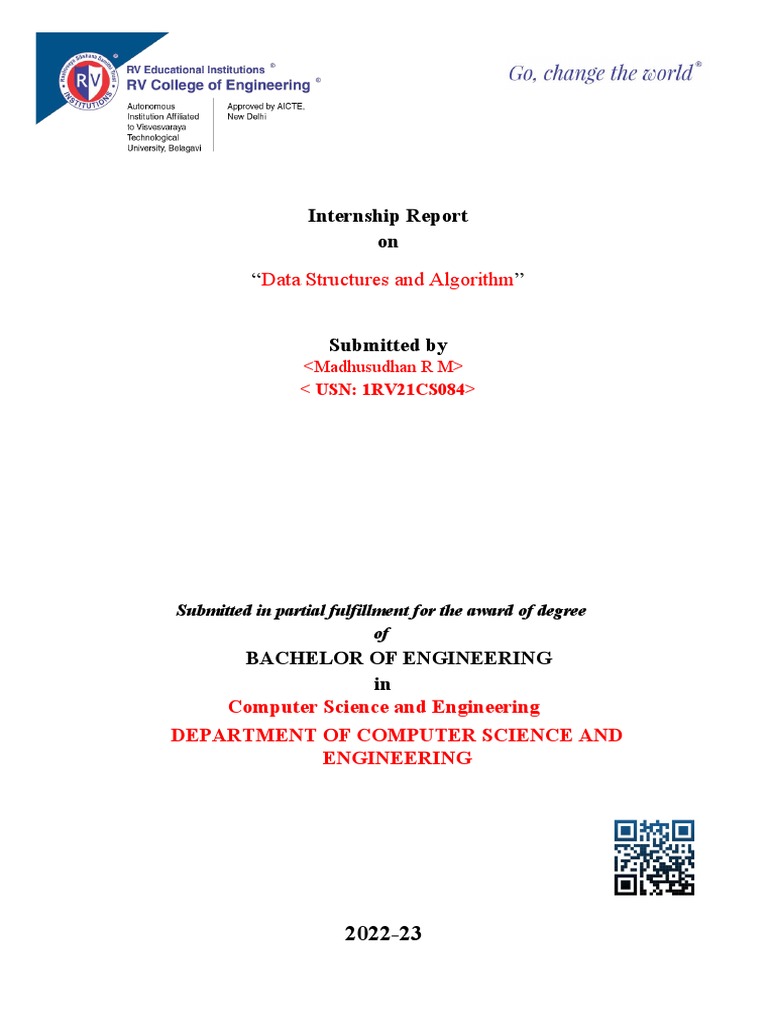 Internship Report | PDF | Time Complexity | Data Type