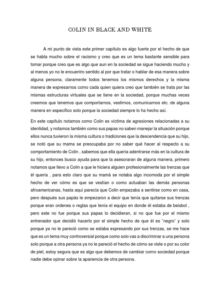 Colin in Black and White | PDF