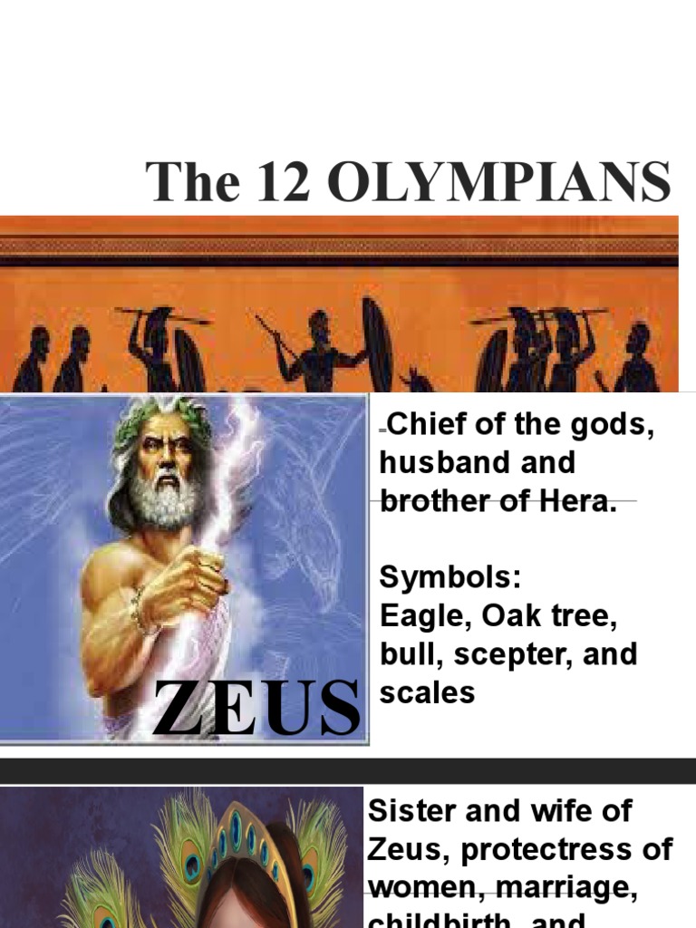 The 12 Olympians | PDF | Zeus | Twelve Olympians