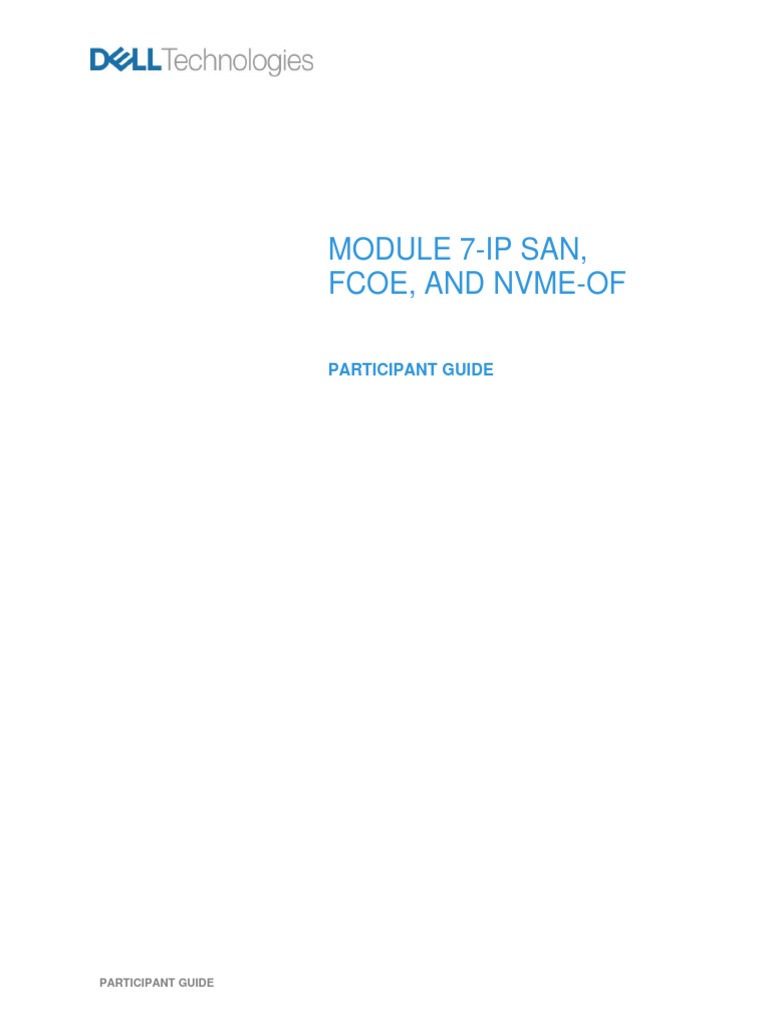 Module 7-IP SAN, FCoE, and NVMe-oF - Participant Guide | PDF | Computer Network | Network ...
