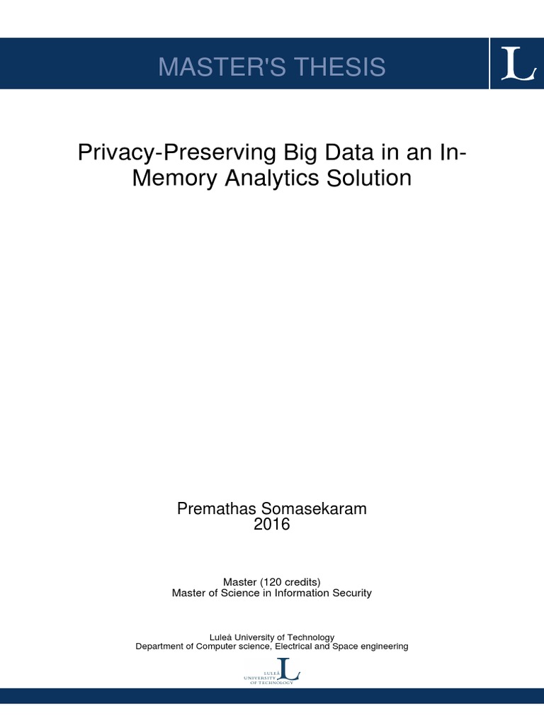 Privacy In Memory Analytics Pdf Big Data Analytics 6555