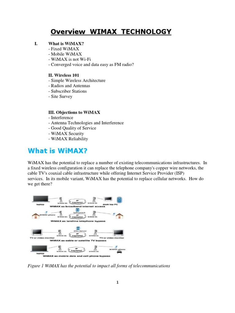 Overview Wimax Technology | PDF | Wi Max | Customer Premises Equipment