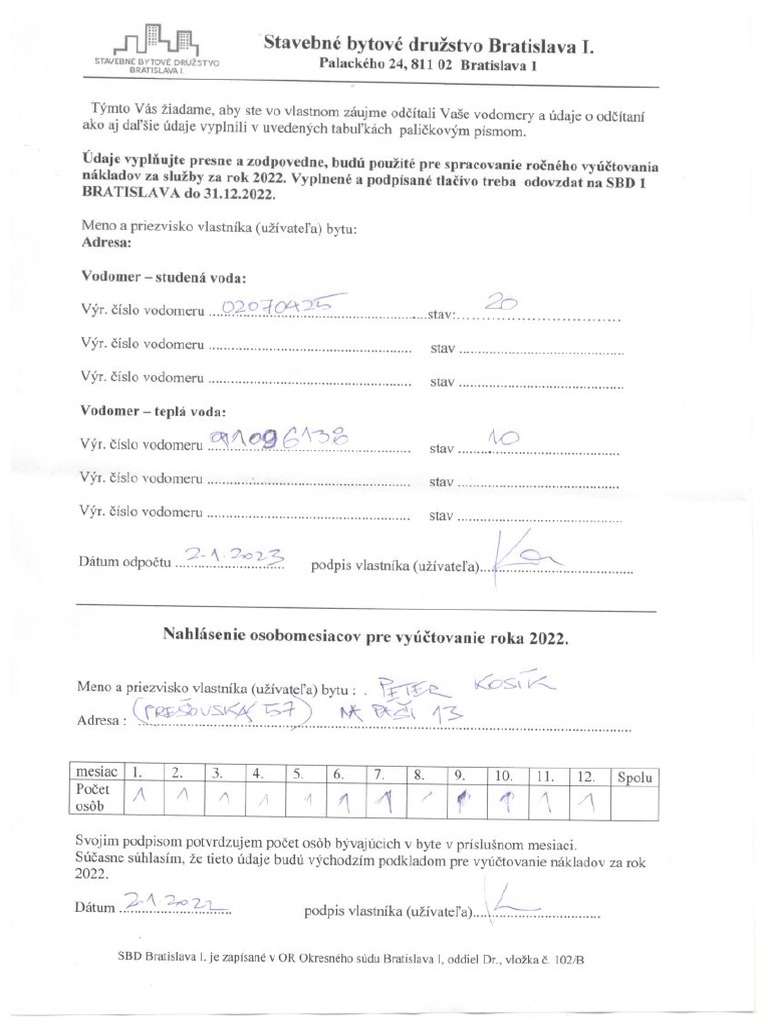Vodomer | PDF